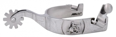 Brushed Stainless Steel Reining Spurs: Chicks Discount Saddlery
