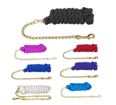 Jumbo Cotton Lead with Chain: Chicks Discount Saddlery