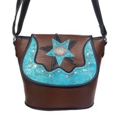 P & G Collection Double Star Crossbody Purse: Chicks Discount Saddlery