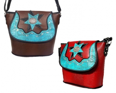 P & G Collection Double Star Crossbody Purse: Chicks Discount Saddlery