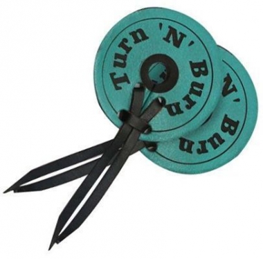 Showman Teal Leather Bit Guards With 'Turn N Burn': Chicks Discount ...