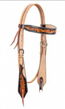 Browband Two-Tone Carved: Chicks Discount Saddlery