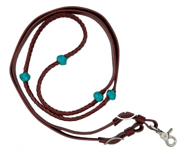 Cowboy Tack 5 Plait Braided Barrel Reins With Knots: Chicks Discount ...