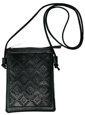 Diamond Pattern Leather Cellphone Crossbody: Chicks Discount Saddlery