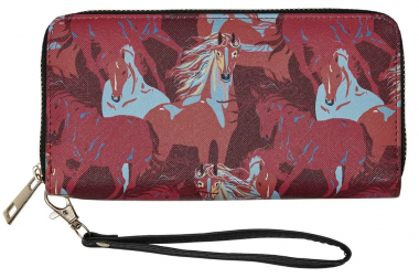 AWST Colorful Horses Clutch Wallet: Chicks Discount Saddlery