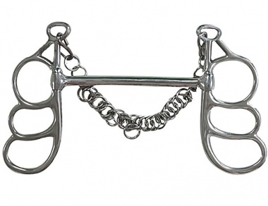 Coronet Butterfly Curved Mullen Mouth Driving Bit 3-Loop Bit: Chicks Discount Saddlery