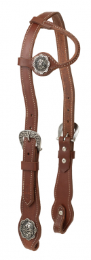 Weaver Contoured Sliding Ear Headstall - 1 Inch: Chicks Discount Saddlery