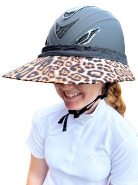 EquiVisor Sun Protection Helmet Visor - Leopard: Chicks Discount Saddlery