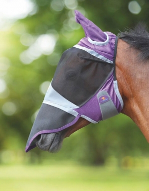 Shires Deluxe Fly Mask with Ears and Nose: Chicks Discount Saddlery