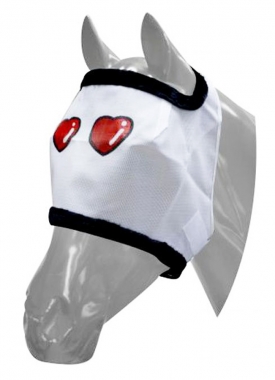Showman Lover Boy Hearts Funny Face Fly Mask: Chicks Discount Saddlery