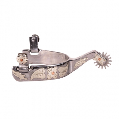 Professional's Choice Double Mounted Floral Spurs: Chicks Discount Saddlery