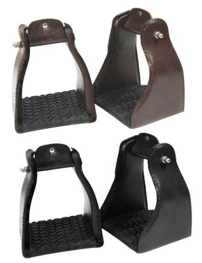 Showman Leather Covered Endurance Stirrup With Rubber Tread: Chicks ...