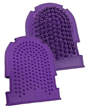 Rugged Ride Rubber Grooming Mitt with Rubber Bristles: Chicks Discount ...