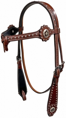 Rugged Ride Leather Futurity Knot Browband Headstall With Studs And ...