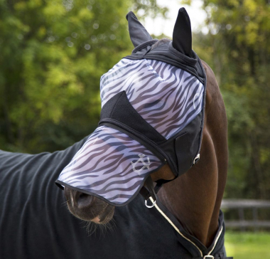 Horze Zebra Fly Mask With Ears And Detachable Nose: Chicks Discount ...