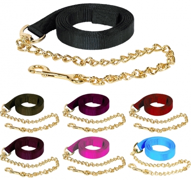 Hamilton Nylon Lead with Chain and Snap - 7 Feet: Chicks Discount Saddlery