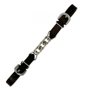 Rugged Ride Extra Heavy Harness Leather Flat Link Curb Chain With ...