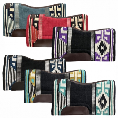 Rugged Ride 34 x 36 Wool Blend Contoured Felt Saddle Pad - Mayan ...