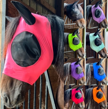 Rugged Ride Big Eye II Pull-On Lycra Fly Mask W/Ears And Forelock Hole ...