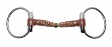 Metalab Leather Covered O-Ring Pinchless Snaffle Bit - 17mm: Chicks ...