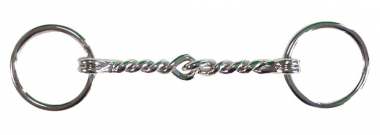 Mini Loose Ring Malleable Iron Single Twist Wire Snaffle Bit 3-1/2 inch ...