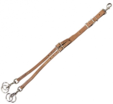 Adjustable Leather Training Fork with Rings: Chicks Discount Saddlery
