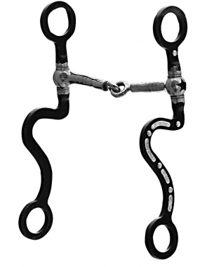 Robart Pinchless 7 Shank Jointed Mouth with Copper Inlay Snaffle Bit ...