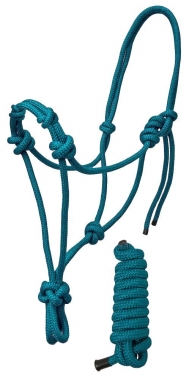 Rugged Ride Cowboy Knot Rope Halter With Removable Lead: Chicks Discount Saddlery