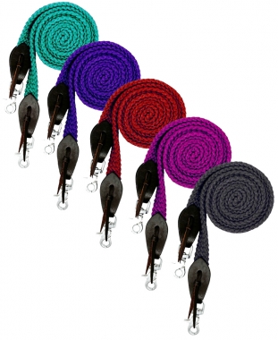 Rugged Ride Flexi Soft 8 Foot Flat Braided Nylon Roping/Barrel Reins ...