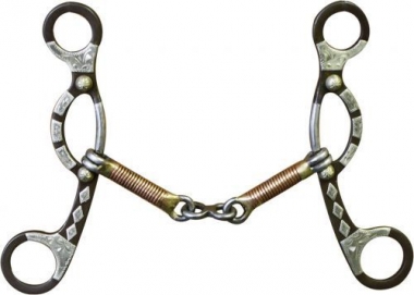 Showman Brown Steel Sliding Gag Bit With Silver Accents: Chicks ...