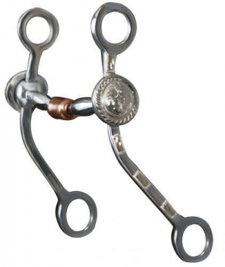 Showman Stainless Steel Bit With Engraved Conchos And Copper Roller - 4 ...