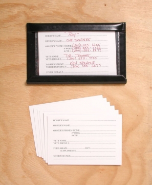 Stall Information Card Holder and Cards: Chicks Discount Saddlery