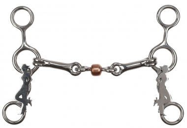 Showman Cowgirl Legacy Stainless Steel JR Cowhorse Bit with Dog Bone ...