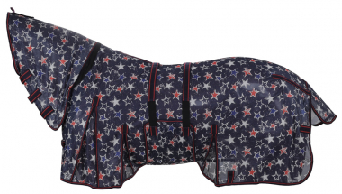 Showman Star-Spangled Mesh Fly Sheet with Neck Cover: Chicks Discount ...