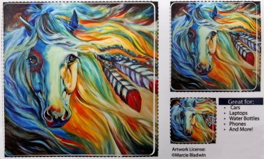 Horse Artwork Sticker Sheet - War Horse: Chicks Discount Saddlery