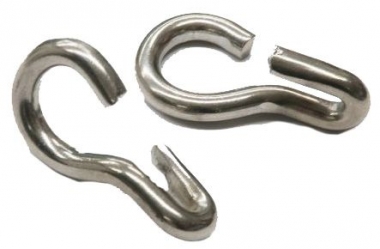 1.5 Inch Stainless Steel Curb Chain Hooks - Pair: Chicks Discount Saddlery