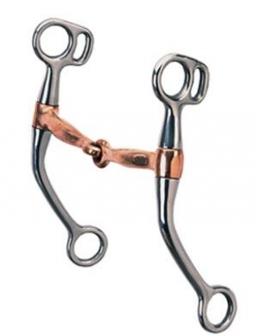 Weaver Copper Plated 5 inch Tom Thumb Snaffle Bit: Chicks Discount Saddlery