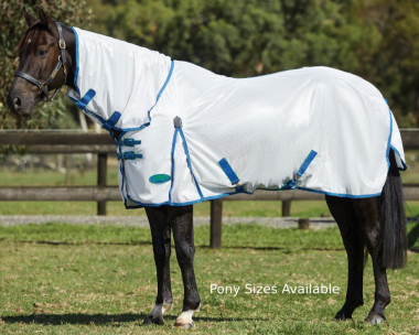 Weatherbeeta Comfitec Essential Mesh II Combo Neck Fly Sheet - White ...