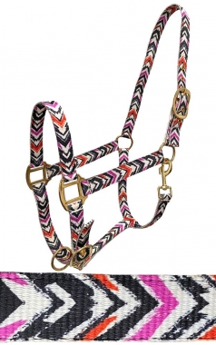 Rugged Ride Printed Nylon Halter - Arrow: Chicks Discount Saddlery