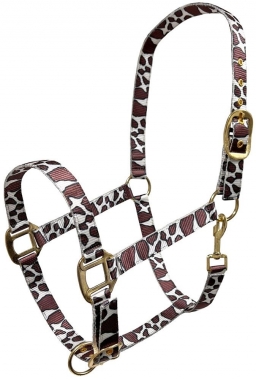Rugged Ride Printed Nylon Halter - Cow: Chicks Discount Saddlery