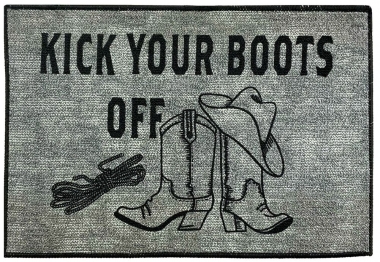 Kick Your Boots Off Doormat: Chicks Discount Saddlery