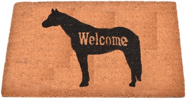 100% Coir Outdoor Welcome Mat - Standing Horse: Chicks Discount Saddlery